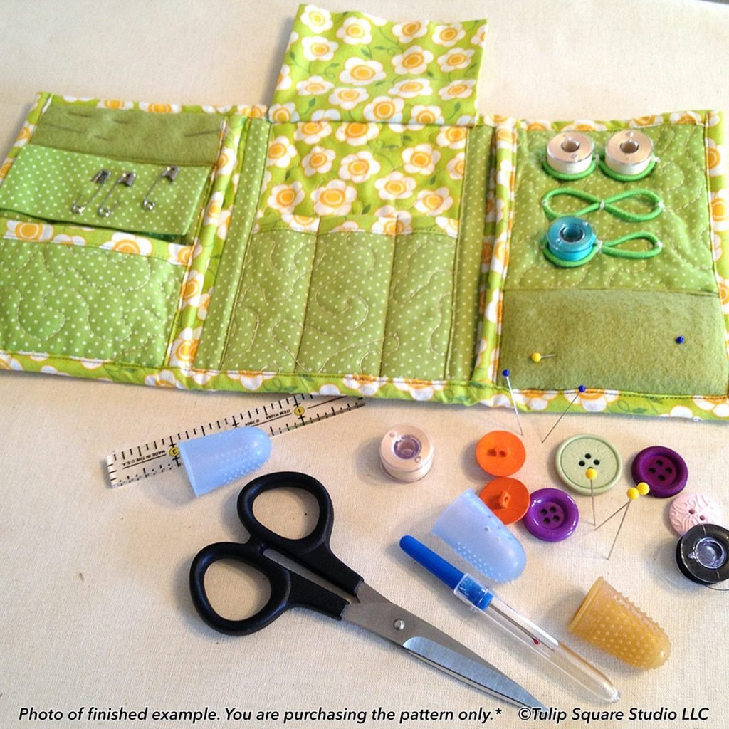 Tri Fold Sewing Caddy Quilted Organizer Pattern #520 - Tulip Square ...