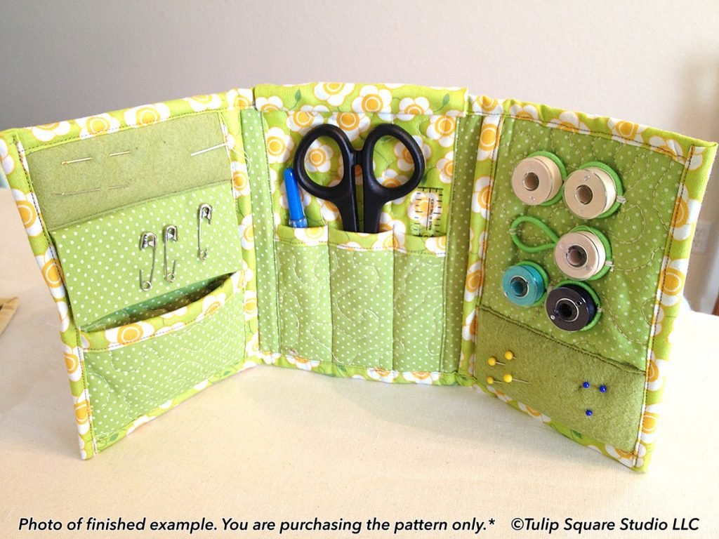Tri Fold Sewing Caddy Quilted Organizer Pattern #520 - Tulip Square ...