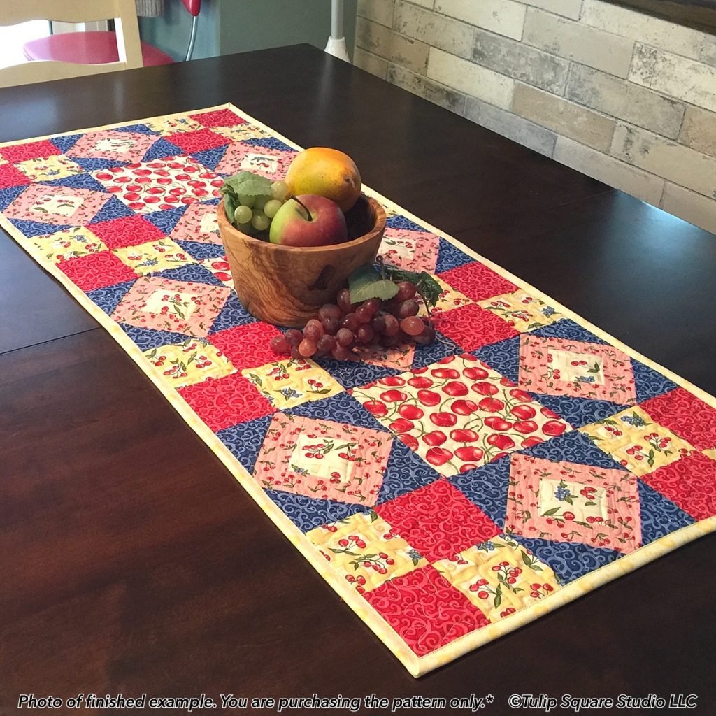 Dancing Diamonds Quilted Table Runner Pattern #548 - Tulip Square ...