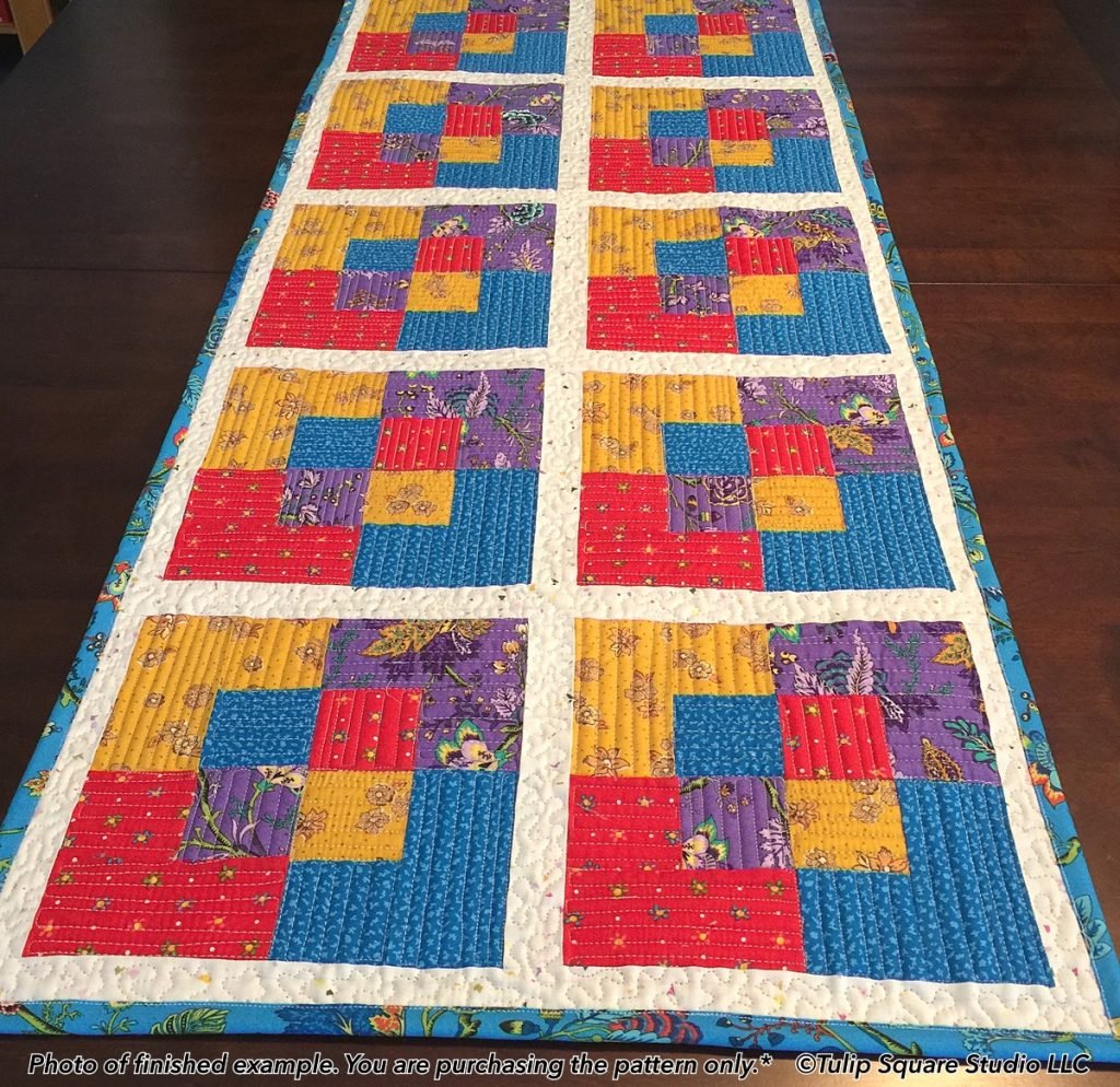 Swapped Squares Quilted Table Runner Pattern #550 - Tulip Square ...