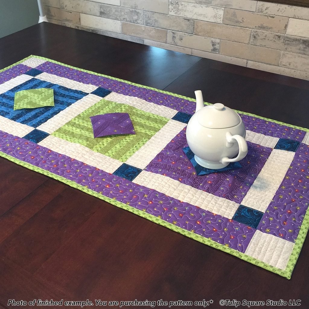 Floating Diamonds Quilted Table Runner Pattern #551 - Tulip Square ...