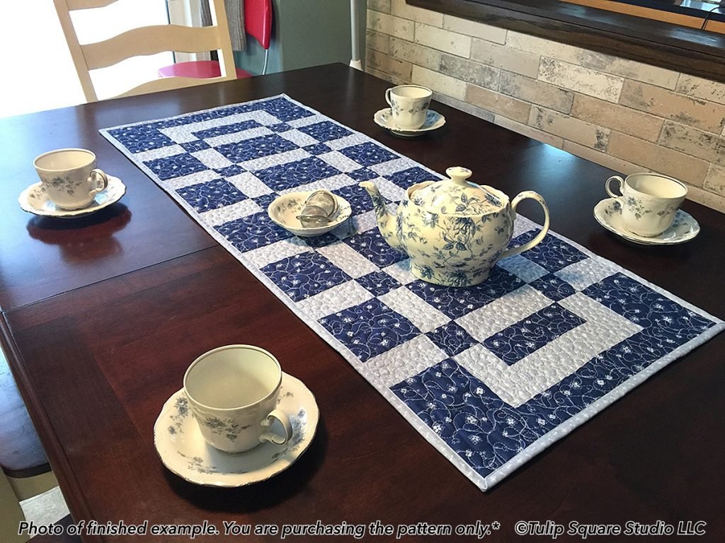 Sidewalks and Squares Quilted Table Runner Pattern #552 - Tulip Square ...