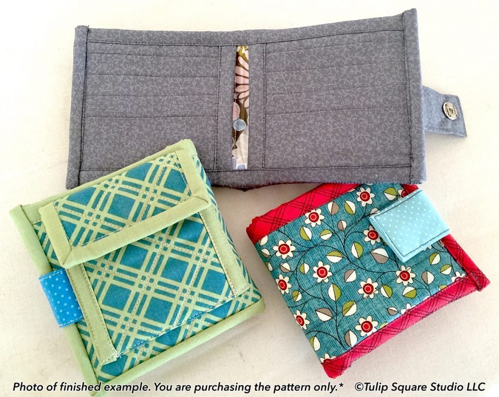 Quilted Bifold Wallet With Pocket Sewing Pattern #561 - Tulip Square ...