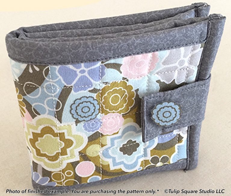 Quilted Bifold Wallet With Pocket Sewing Pattern #561 - Tulip Square ...