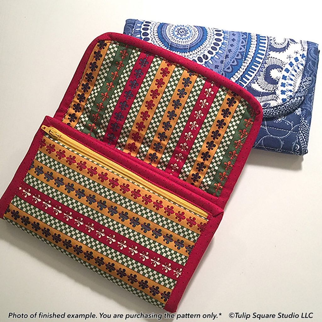 Quilted Clutch Style Wallet Sewing Pattern #562 - Tulip Square ...