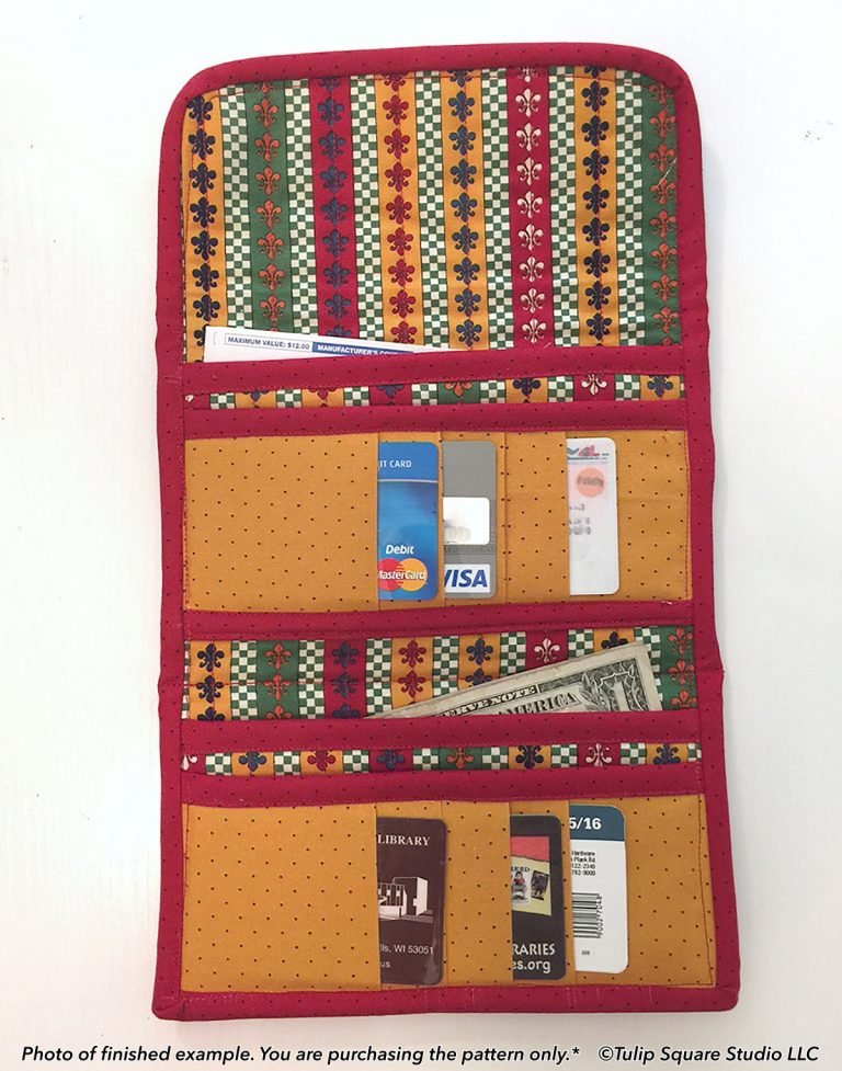 Quilted Clutch Style Wallet Sewing Pattern #562 - Tulip Square ...