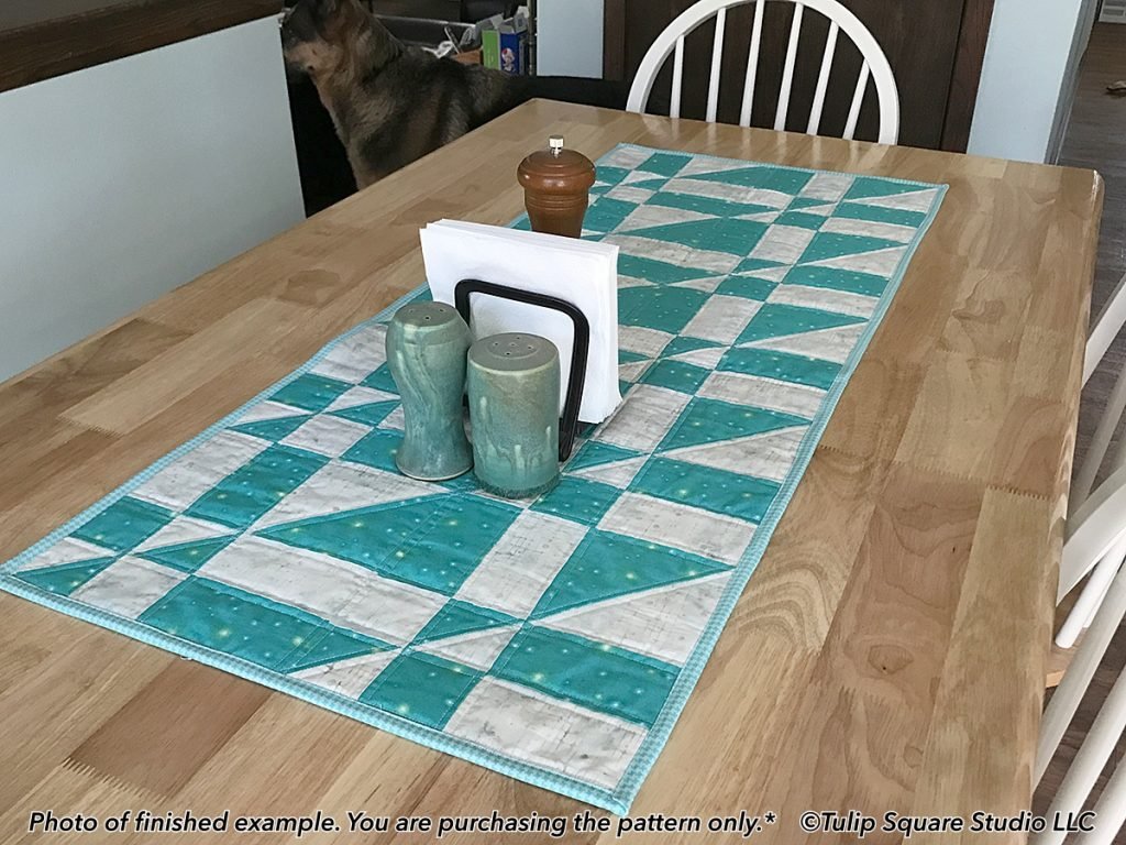 Asymmetric Angles Quilted Table Runner Pattern #564 - Tulip Square ...