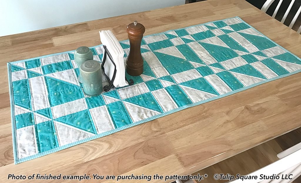 Asymmetric Angles Quilted Table Runner Pattern #564 - Tulip Square ...