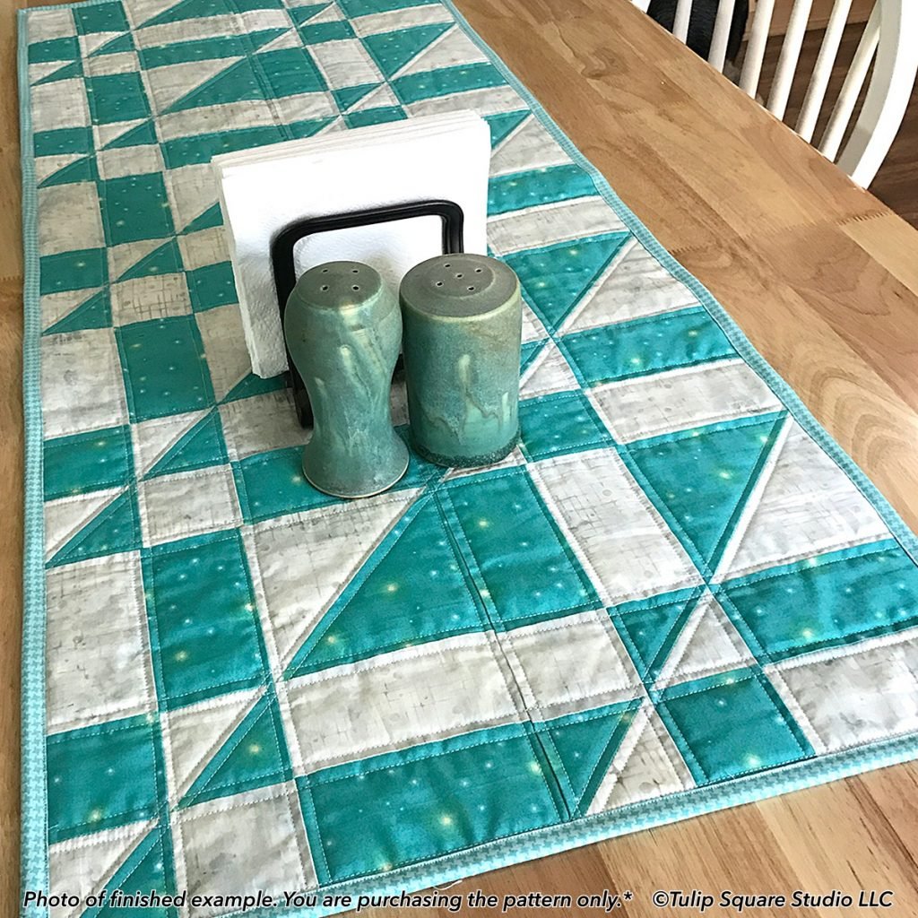 Asymmetric Angles Quilted Table Runner Pattern #564 - Tulip Square ...