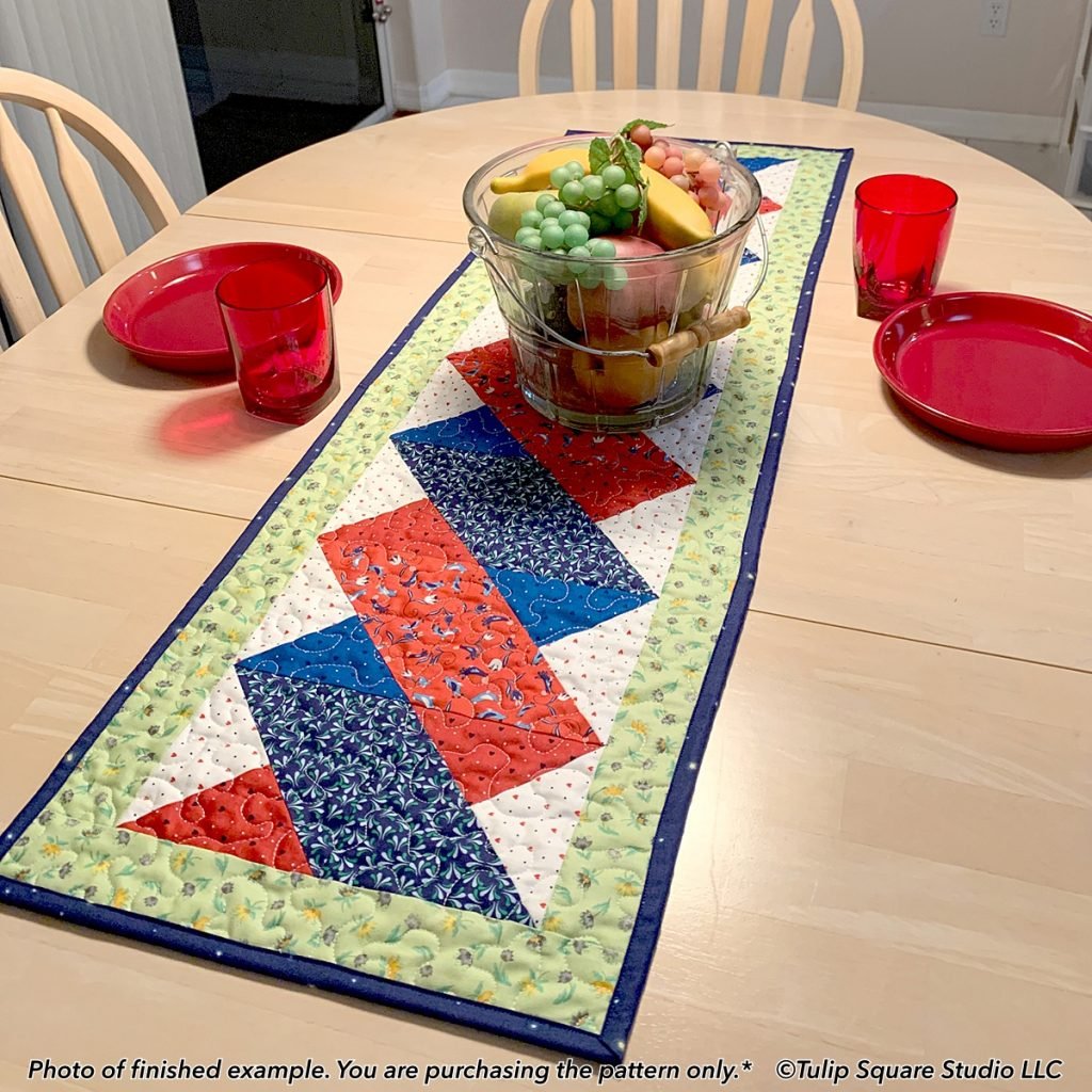 Ribbon Twist Gala Quilted Table Runner Pattern #576 - Tulip Square ...
