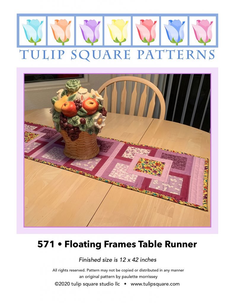 Floating Frames Quilted Table Runner Pattern #571 - Tulip Square ...