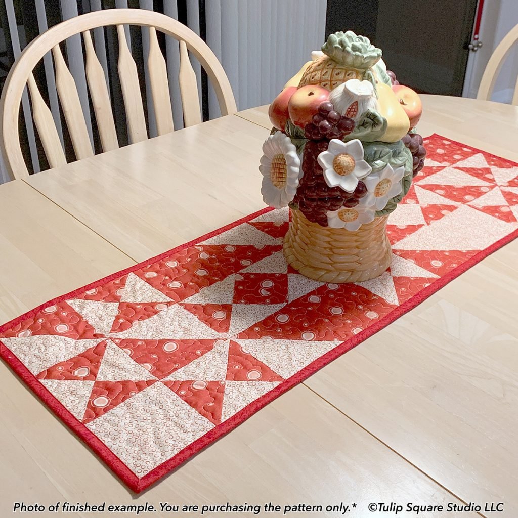 Bold Triangles Quilted Table Runner Pattern #575 - Tulip Square ...