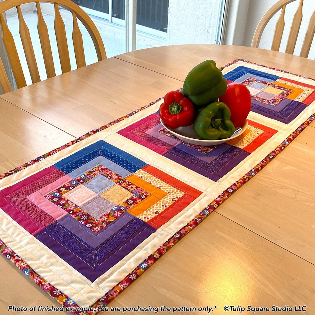 Fancy Squares Quilted Table Runner Pattern #580 - Tulip Square ...