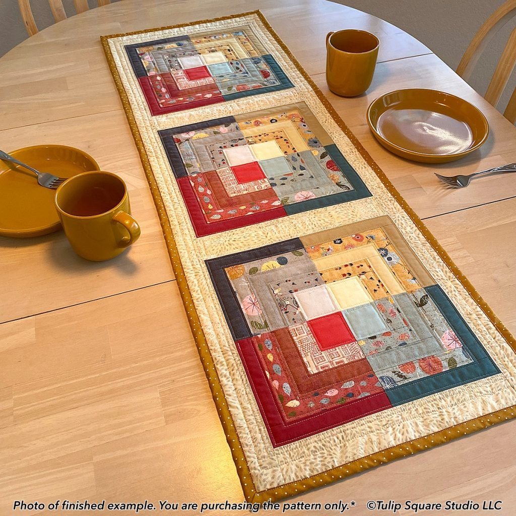 Fancy Squares Quilted Table Runner Pattern #580 - Tulip Square ...