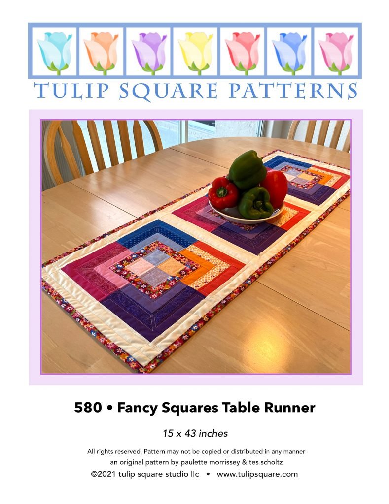 Fancy Squares Quilted Table Runner Pattern #580 - Tulip Square ...