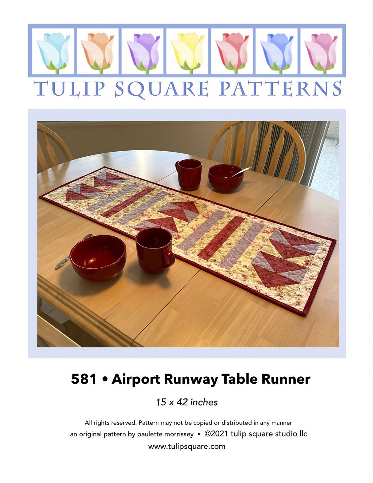 Airport Runway Quilted Table Runner Pattern #581 - Tulip Square ...