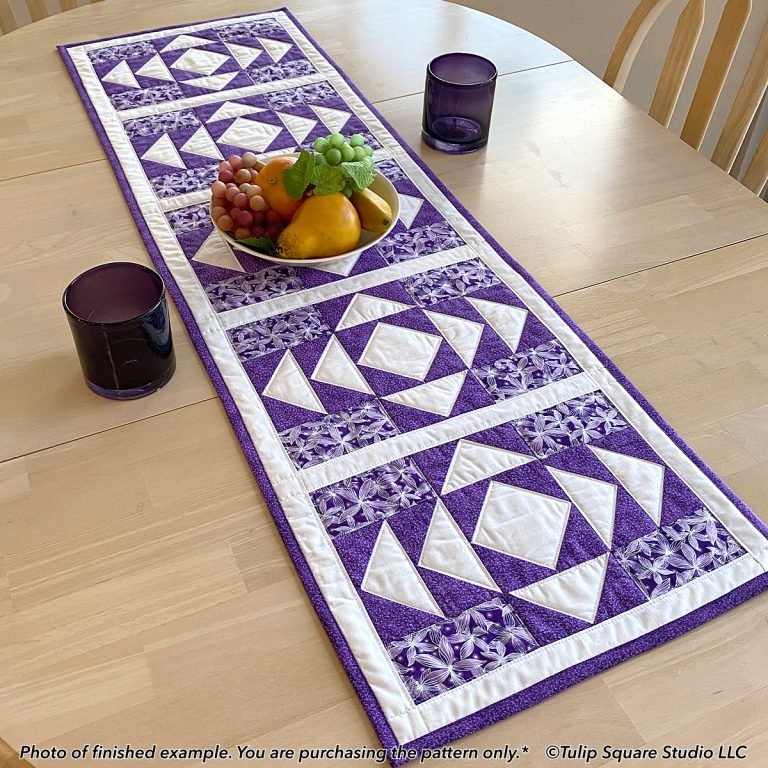 Regal Runner Quilted Table Topper Pattern #583 - Tulip Square ...