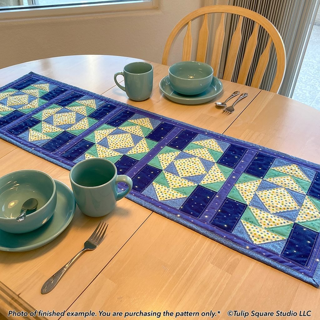 Regal Runner Quilted Table Topper Pattern #583 - Tulip Square ...