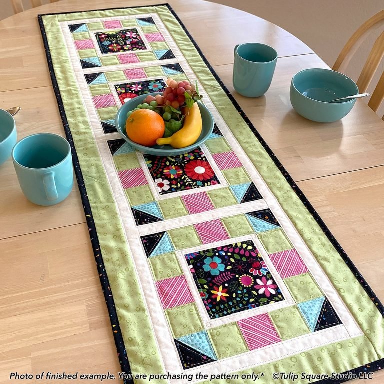 Pattern Bundle - Three Block Style Quilted Table Runner Patterns ...