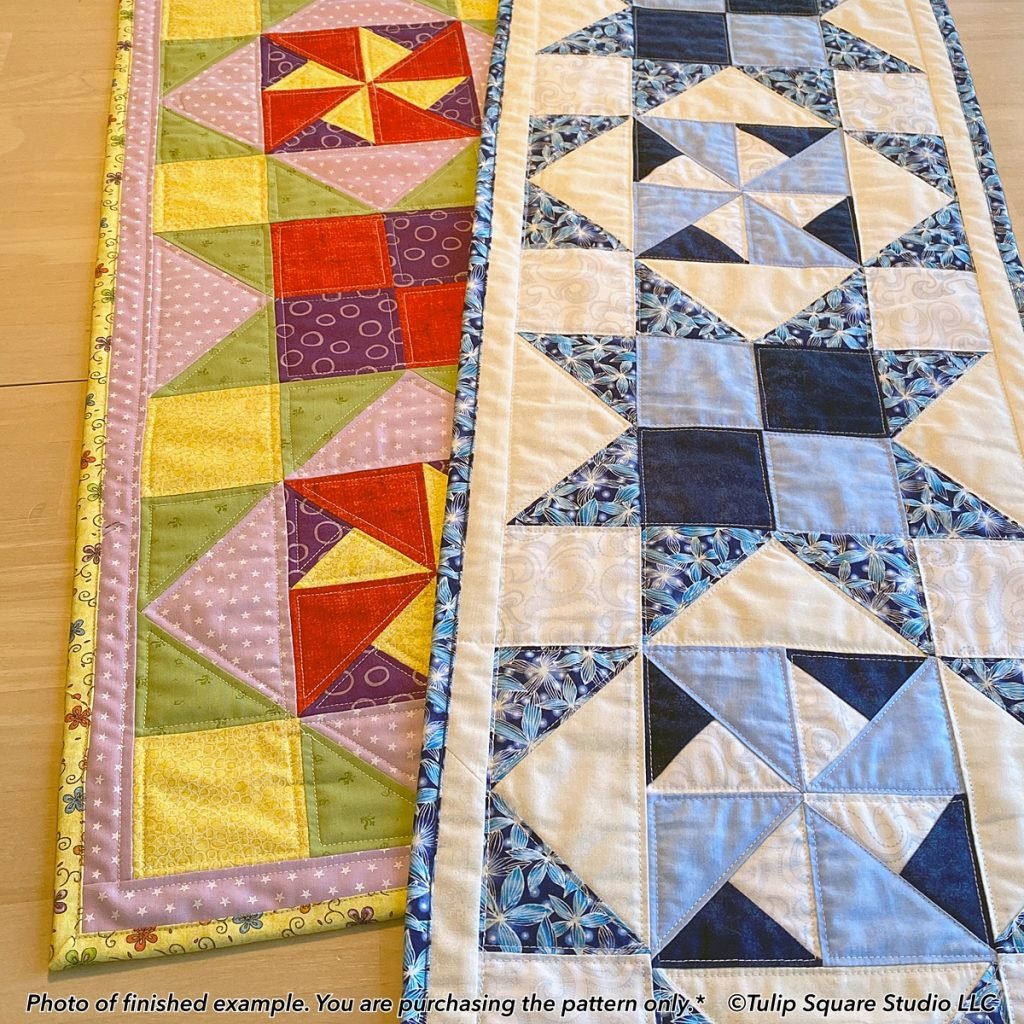 Pinwheel Pals Quilted Table Topper Pattern #585 - Tulip Square ...
