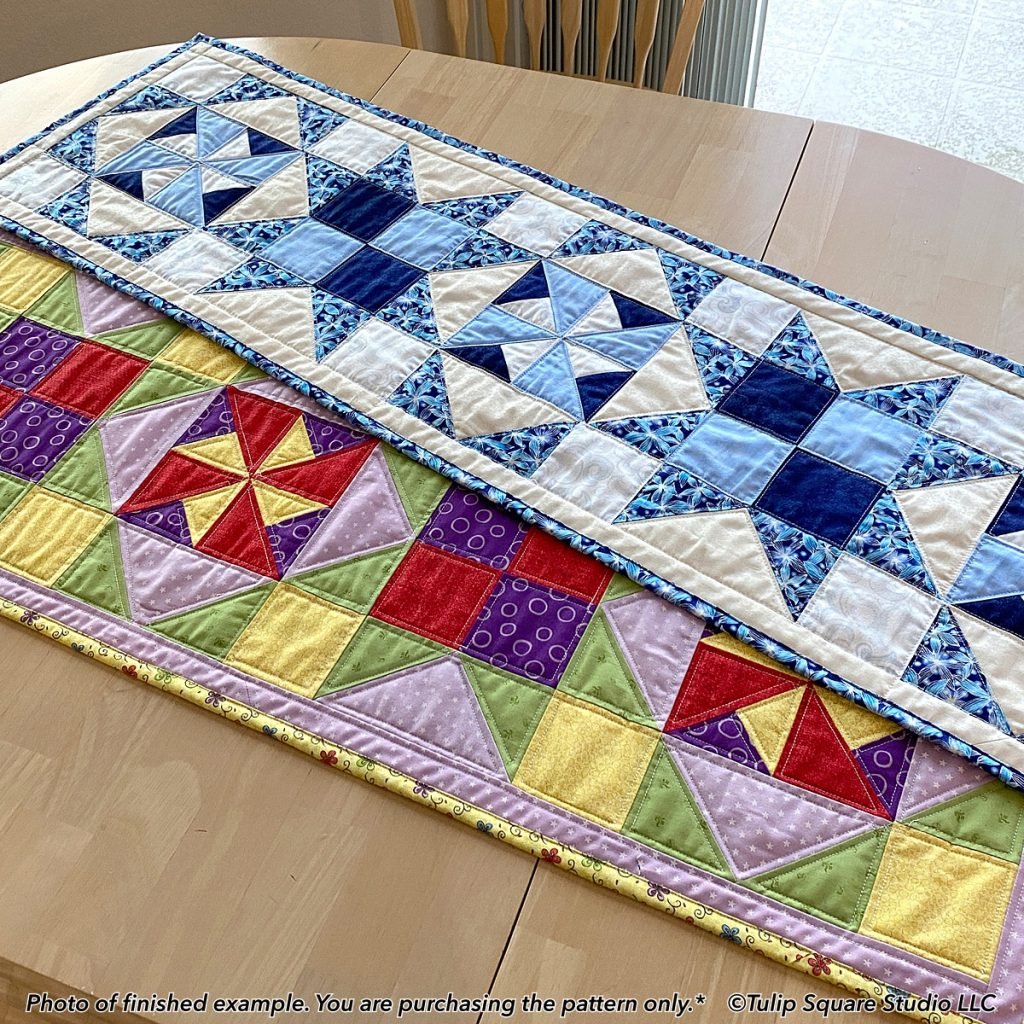 Pinwheel Pals Quilted Table Topper Pattern #585 - Tulip Square ...