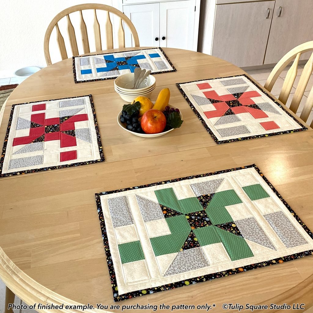 Modern Table Quilted Placemat Pattern #594 - Tulip Square ~ Patterns ...