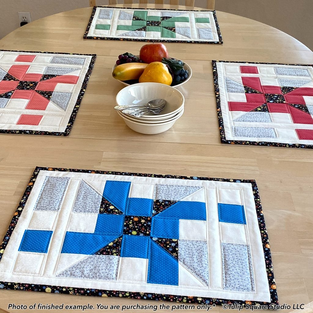 Modern Table Quilted Placemat Pattern #594 - Tulip Square ~ Patterns ...