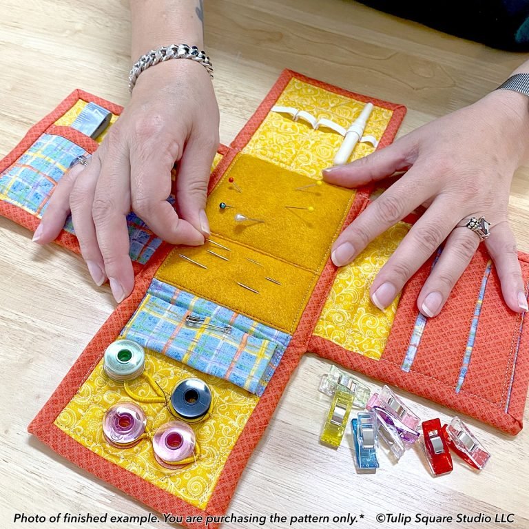 Flip Fold Sewing Kit Quilted Organizer Pattern #603 - Tulip Square ...