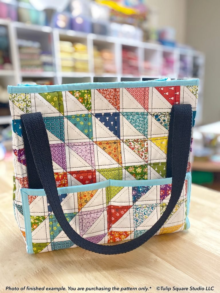 Market Bag Quilted Shopping Tote Pattern #605 - Tulip Square ~ Patterns ...
