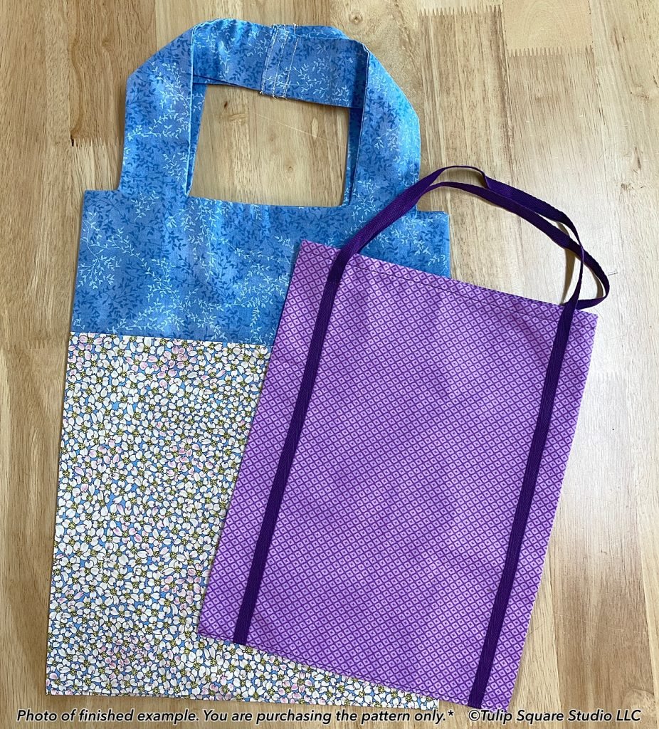 Reusable Shoppers Tote Bag Pattern in 2 Styles #608 - Tulip Square ...