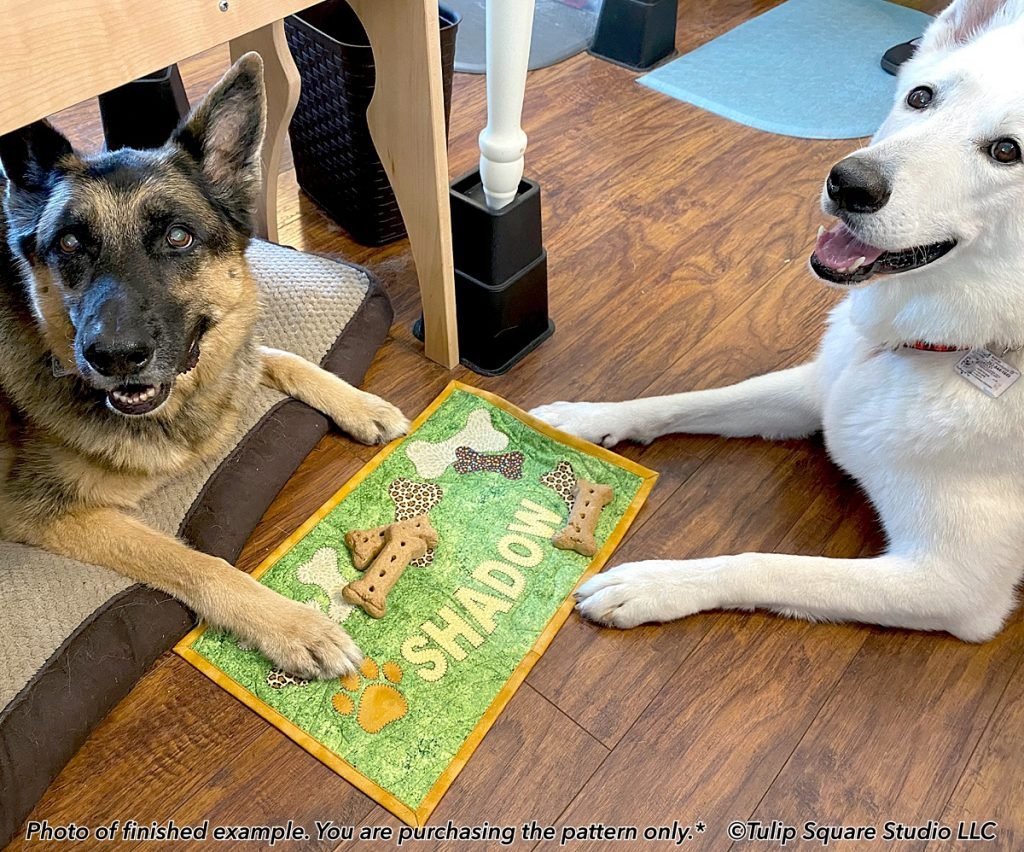 Mealtime Personalized Pet Mats Quilted Pattern #610 - Tulip Square ...