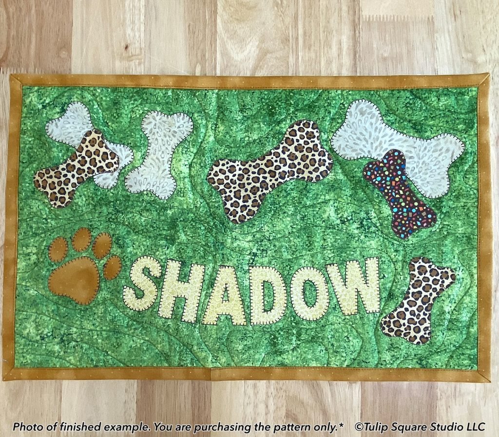Mealtime Personalized Pet Mats Quilted Pattern #610 - Tulip Square ...