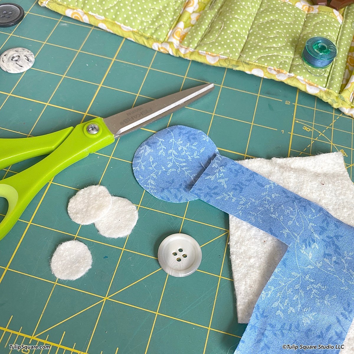 Make a fabric covered button with no special tools - Tulip Square ...