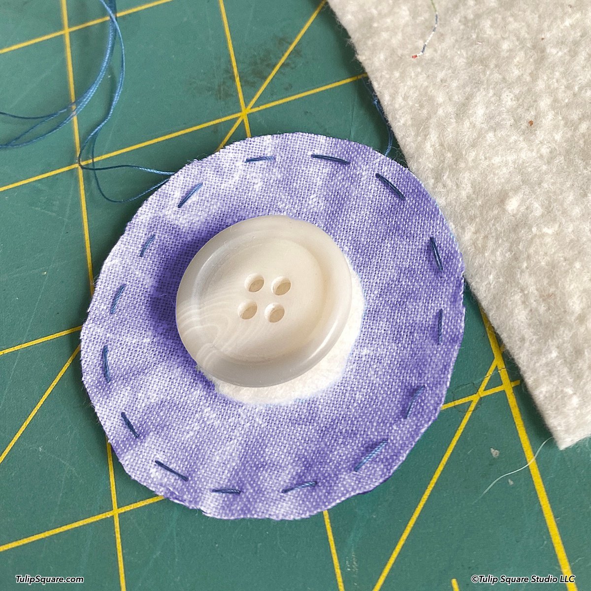 Make a fabric covered button with no special tools - Tulip Square ...