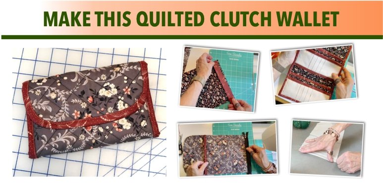 Make this quilted clutch wallet! - Tulip Square ~ Patterns for useful ...