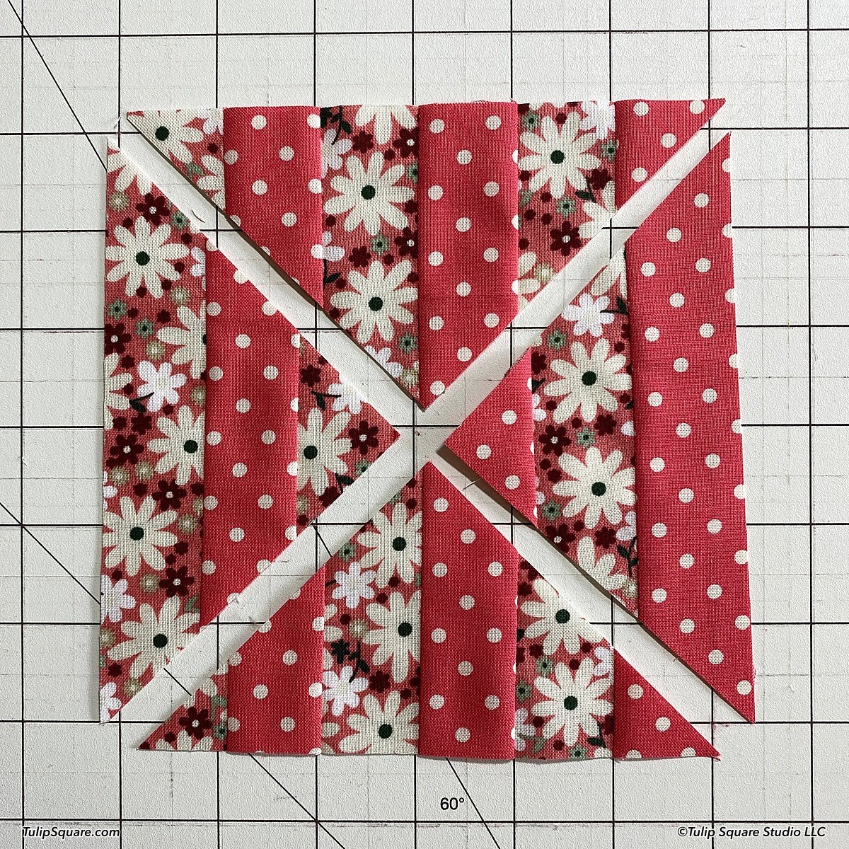 How to make disappearing stripes quilt blocks - Tulip Square ~ Patterns ...