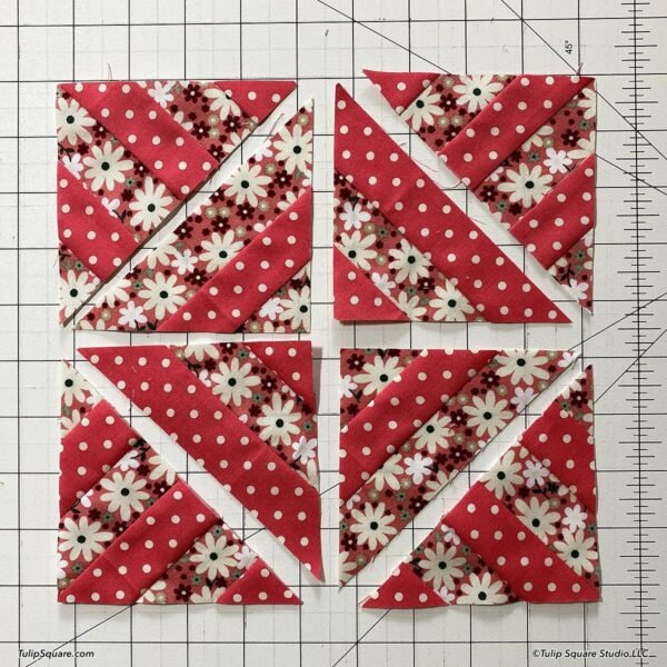 How to make disappearing stripes quilt blocks - Tulip Square ~ Patterns ...