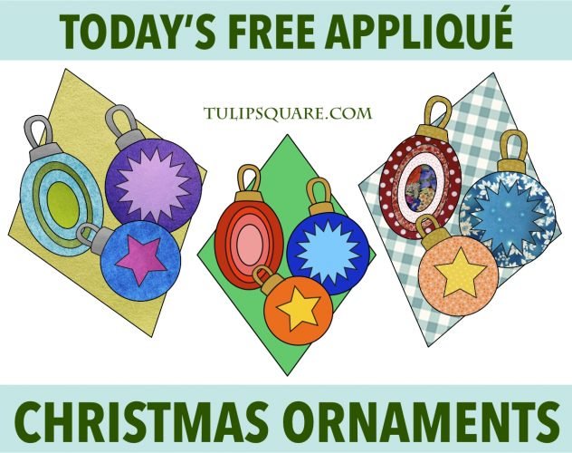 Free Christmas Ornament Appliqué Pattern - TulipSquare.com