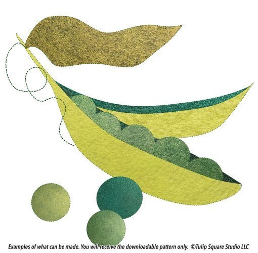 Free Vegetable Appliqué Pattern - Peas in a Pod - TulipSquare.com
