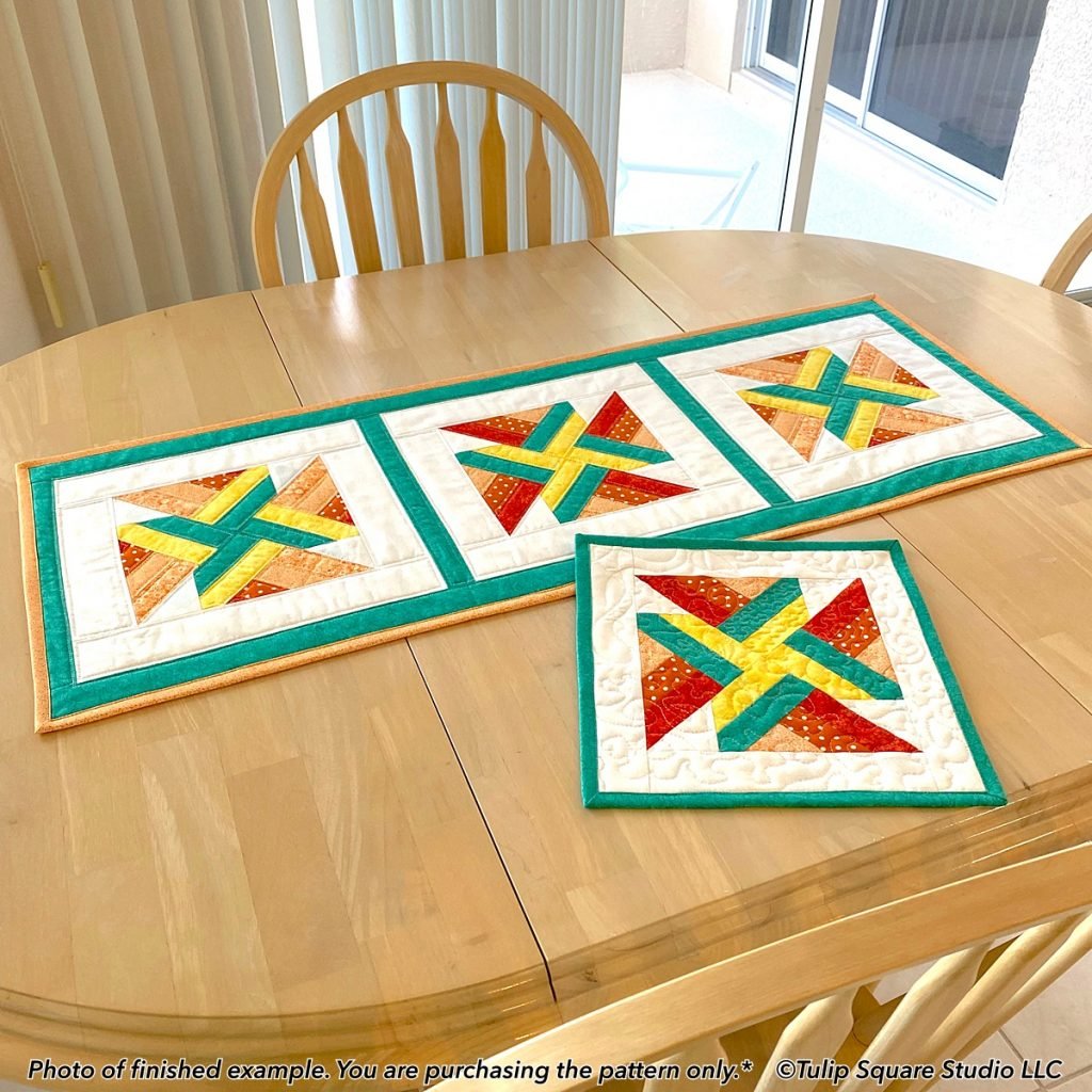 Knot Woven Quilted Table Runner Pattern #624 - Tulip Square ~ Patterns ...