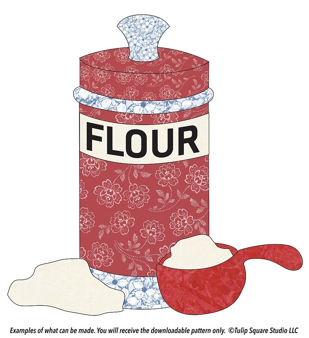 Free Kitchen Appliqué Pattern - Flour Canister - TulipSquare.com