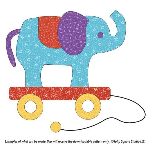 Free Appliqué Patterns - Tulip Square ~ Patterns for useful quilted goods