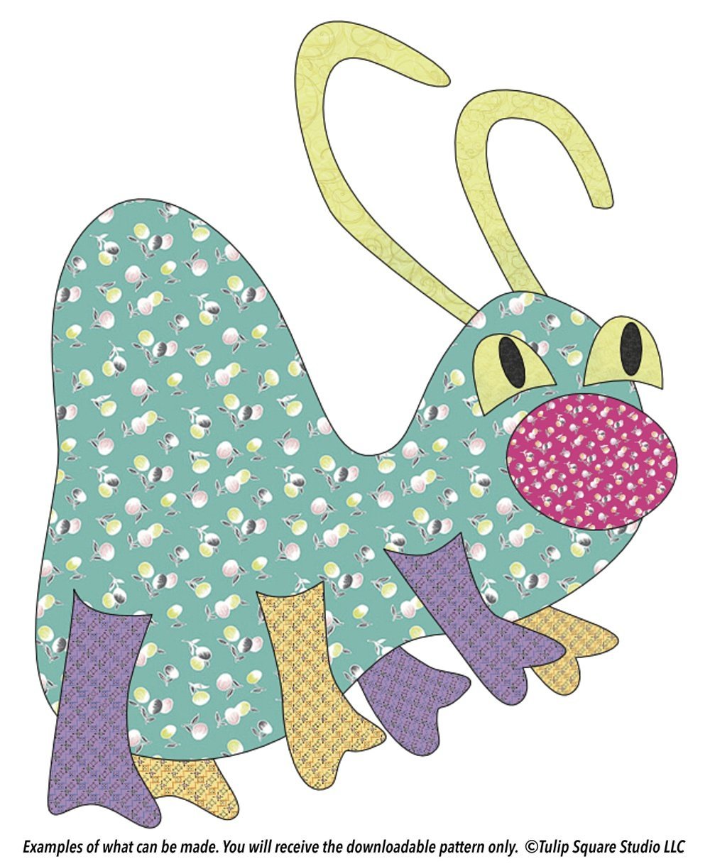 Free Appliqué Pattern - Bug Monster - TulipSquare.com