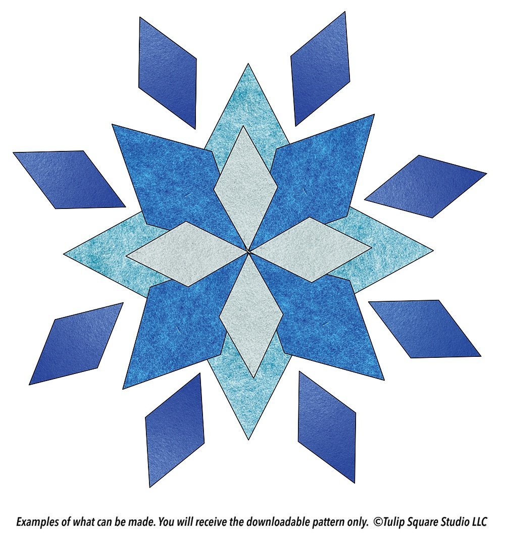 Free Appliqué Pattern - Diamond Shapes - TulipSquare.com