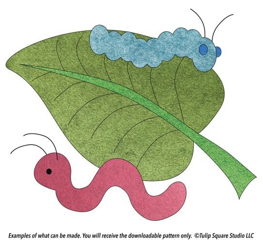Free Insect Appliqué Pattern - Cute Caterpillars - TulipSquare.com