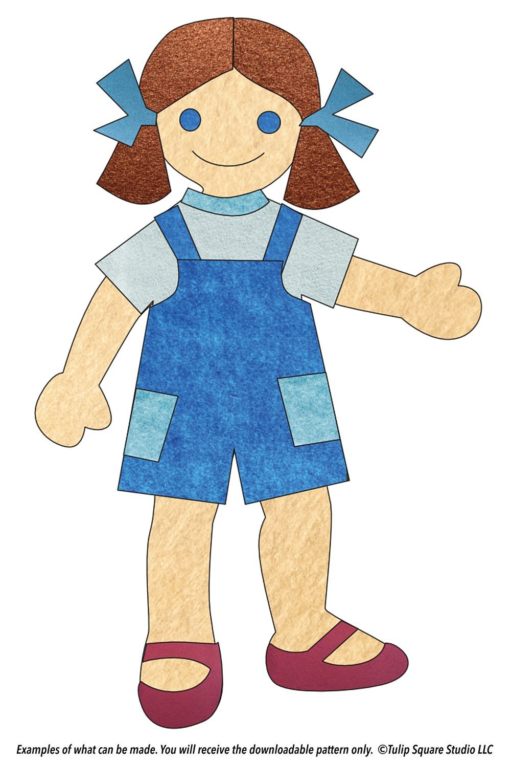 Free Appliqué Patterns - Tulip Square ~ Patterns for useful quilted goods