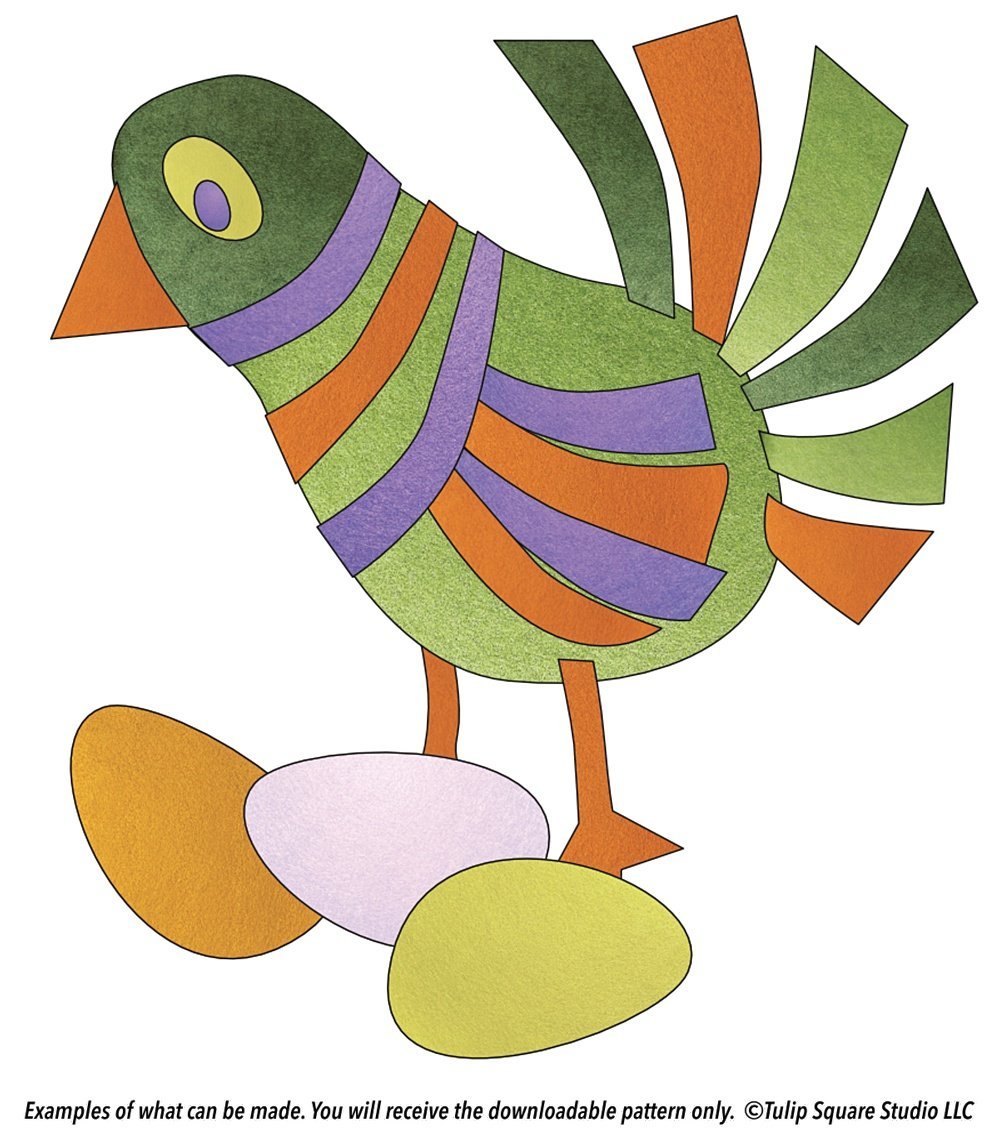 Free Appliqué Patterns - Tulip Square ~ Patterns for useful quilted goods