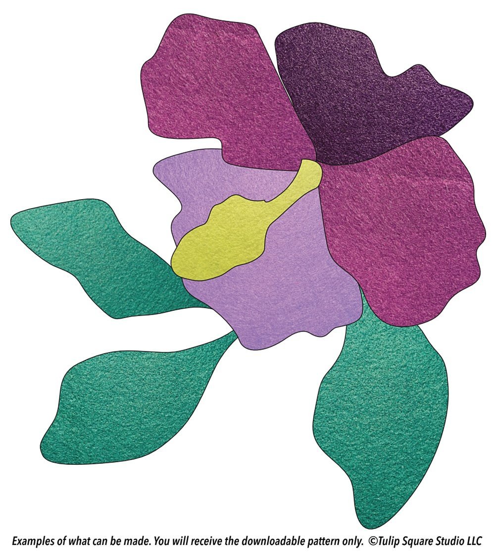Free Appliqué Pattern - Lovely Frilly Flower - TulipSquare.com
