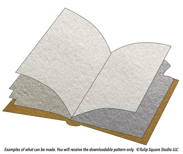Free Appliqué Pattern - Blank Open Book - TulipSquare.com