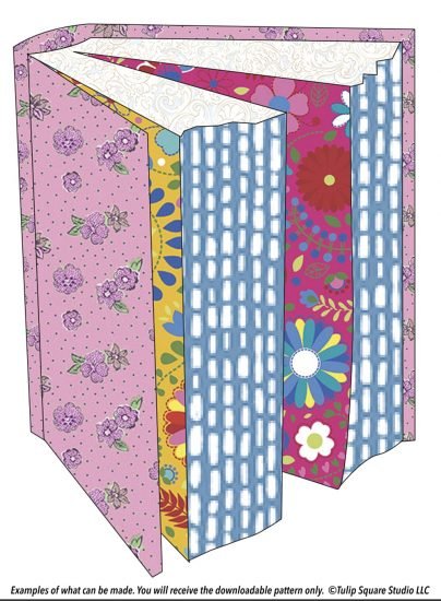Free Appliqué Pattern - Colorful Book - TulipSquare.com